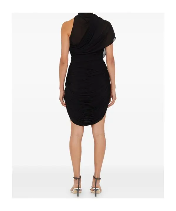 Christopher Esber Asymmetric One-shoulder Draped Mini Dress