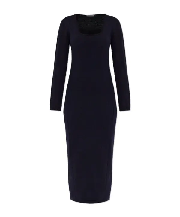 Max Mara Sophia Square Neck Midi Dress - Black