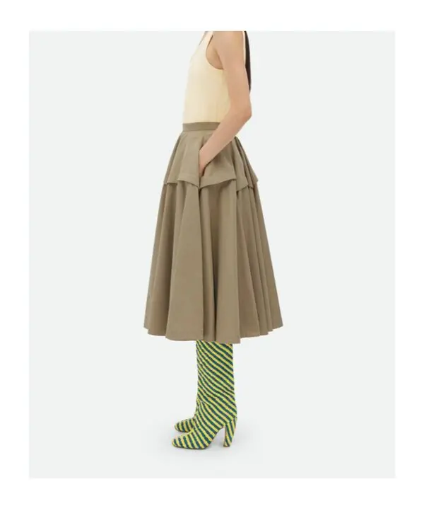 Bottega Veneta A-line Fold Skirt