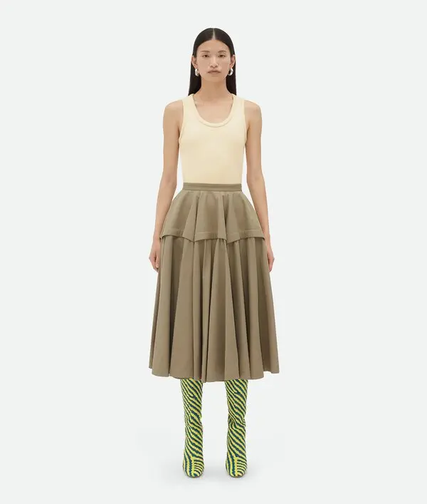 Bottega Veneta A-line Fold Skirt