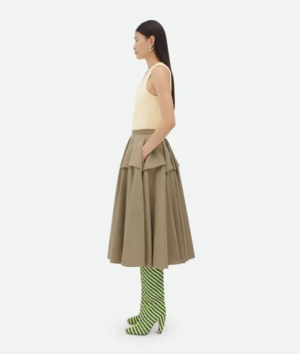 Bottega Veneta A-line Fold Skirt