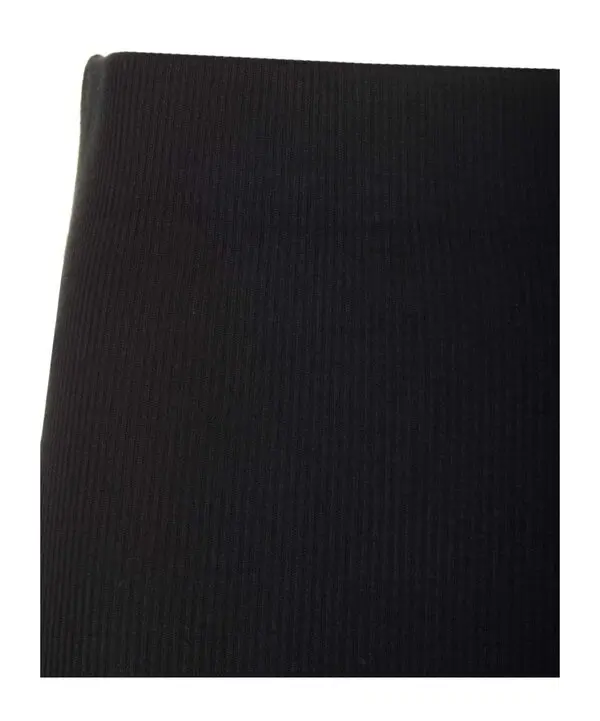 Khaite Fine-ribbed Midi Skirt With Raw Edge Hem