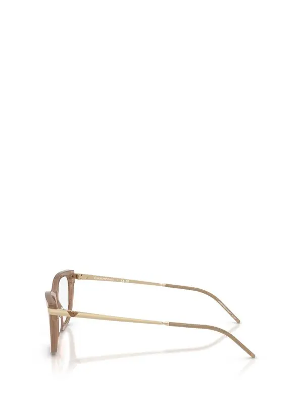 Emporio Armani Cat Eye Frame Eyeglasses - Brown