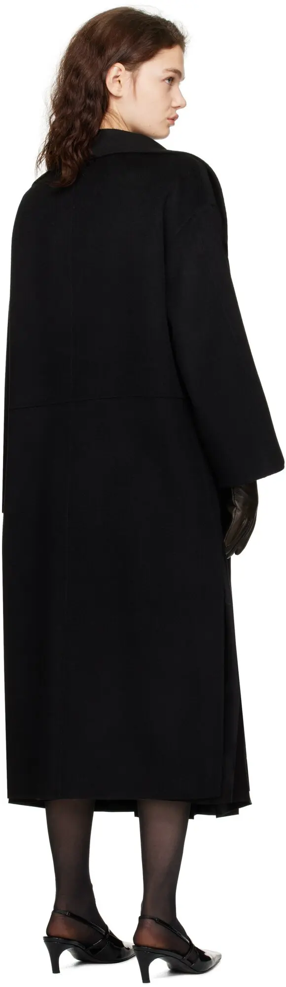 TOTEME Oversized Draped Coat - Black