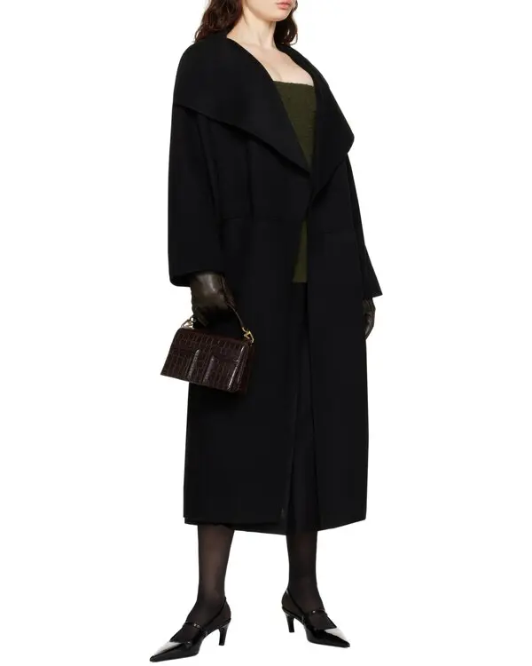 TOTEME Oversized Draped Coat - Black