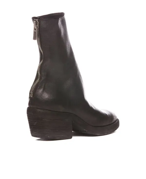 Guidi Pointed Toe Zip Up Ankle Boots