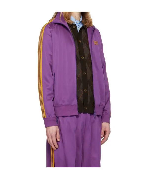 Needles Long-sleeved Jacket With Zip Front And Logo Detail - Purple