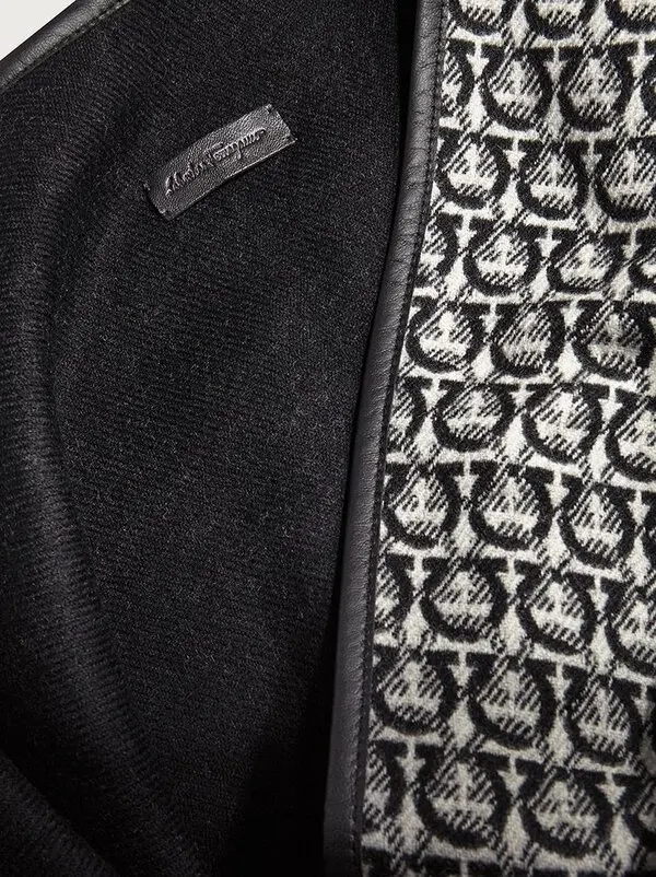 FERRAGAMO Gancini Reversible Knitted Cape