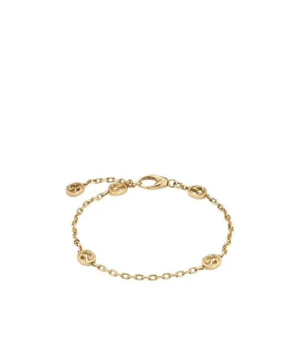 Gucci Interlocking G 18k Gold Bracelet - White