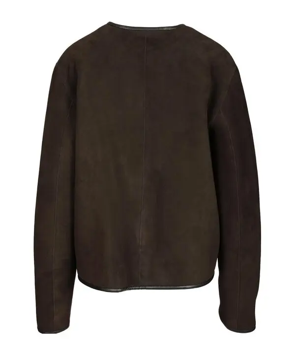 BLAZÉ MILANO Reversible Shearling Bolero Jacket - Brown