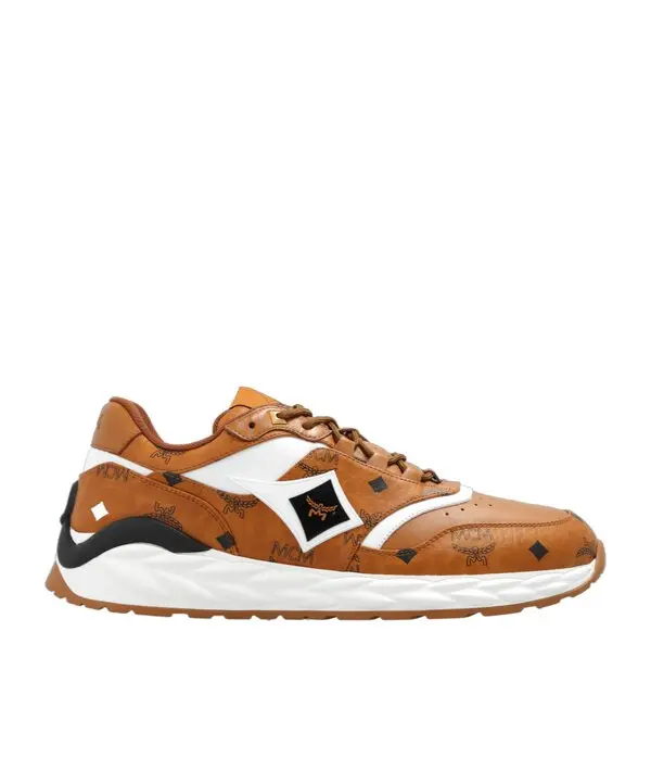 Mcm Skywander Leather Sneakers - Brown