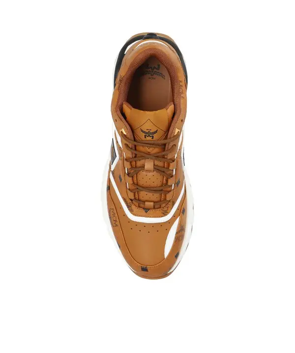 Mcm Skywander Leather Sneakers - Brown