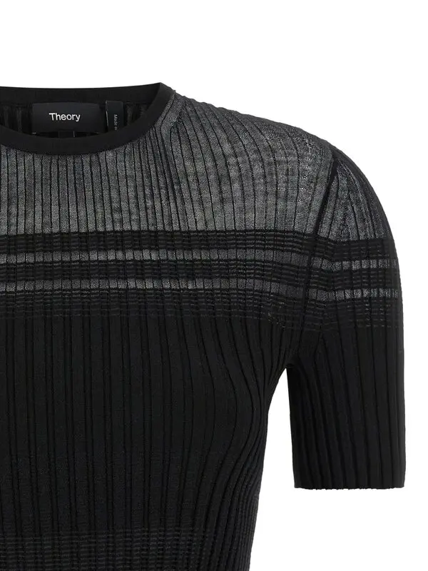 Theory Ribbed Crew-neck T-shirt