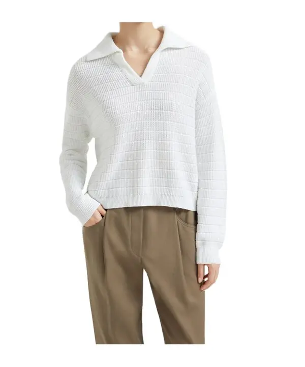 Brunello Cucinelli V-neck Knitted Polo Shirt - No
