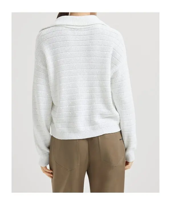 Brunello Cucinelli V-neck Knitted Polo Shirt - No