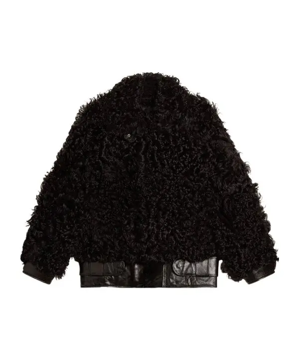 GOLDEN GOOSE Shearling Jacket With Leather Trims