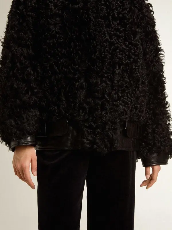 GOLDEN GOOSE Shearling Jacket With Leather Trims