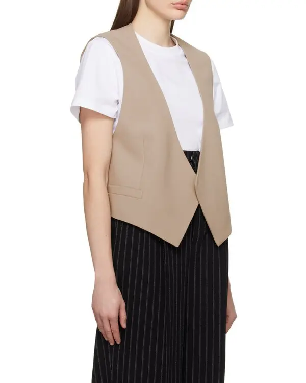 AMI Paris Sleeveless Open-front Waistcoat