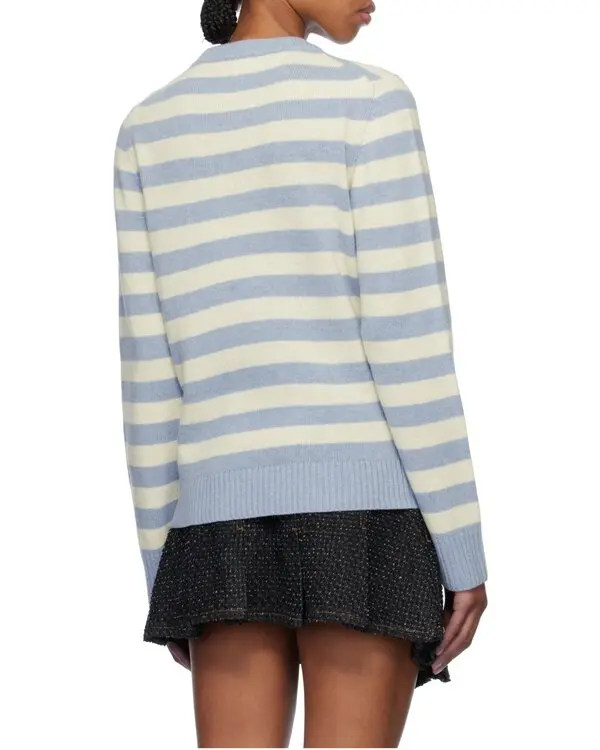 GANNI Striped Graphic Cat Jumper