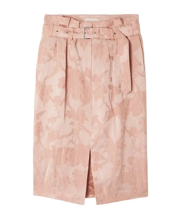 Dries Van Noten Slit Midi Skirt - Pale Pink