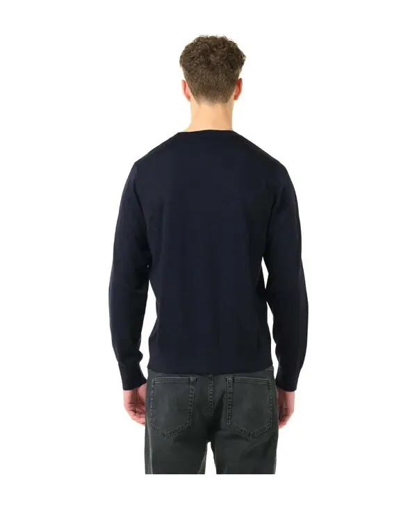 Dries Van Noten Dark Blue Logo Pullover