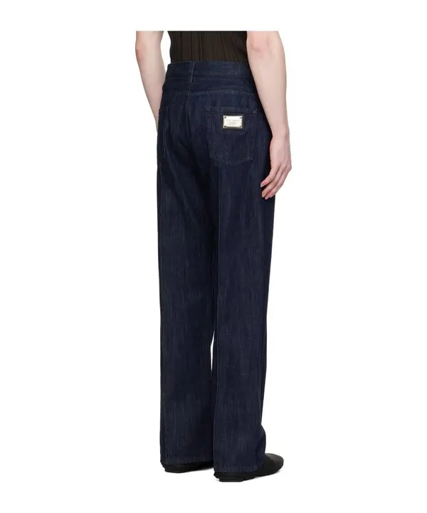 Dolce & Gabbana Logo Plaque Straight-leg Jeans