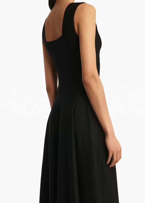 Khaite Jodie Square Neck Midi Dress - No