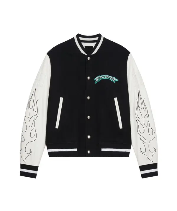 Givenchy Logo Patch Varsity Jacket - Black