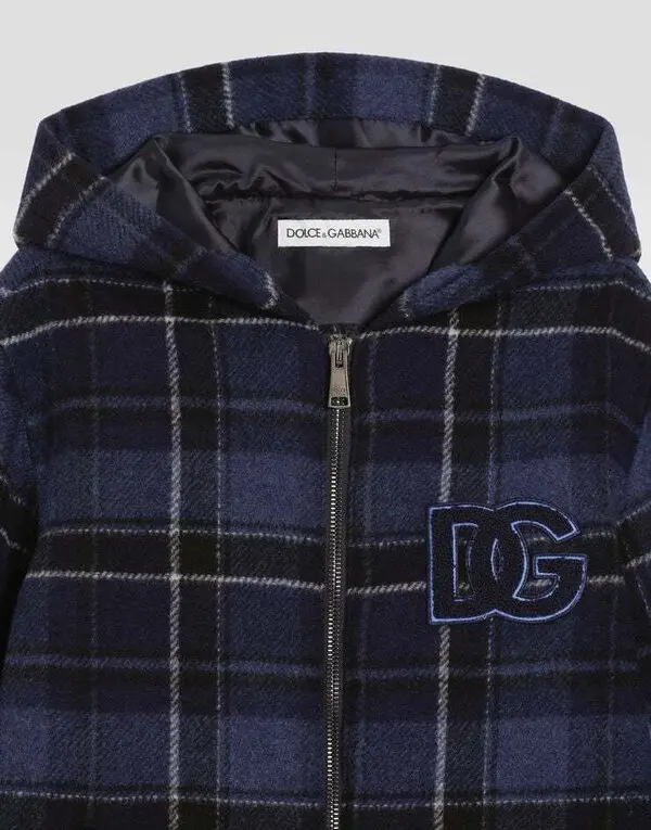 Dolce & Gabbana Checked Hooded Jacket