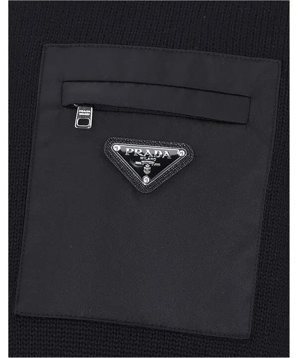 Prada Logo Pocket Knitted Jumper