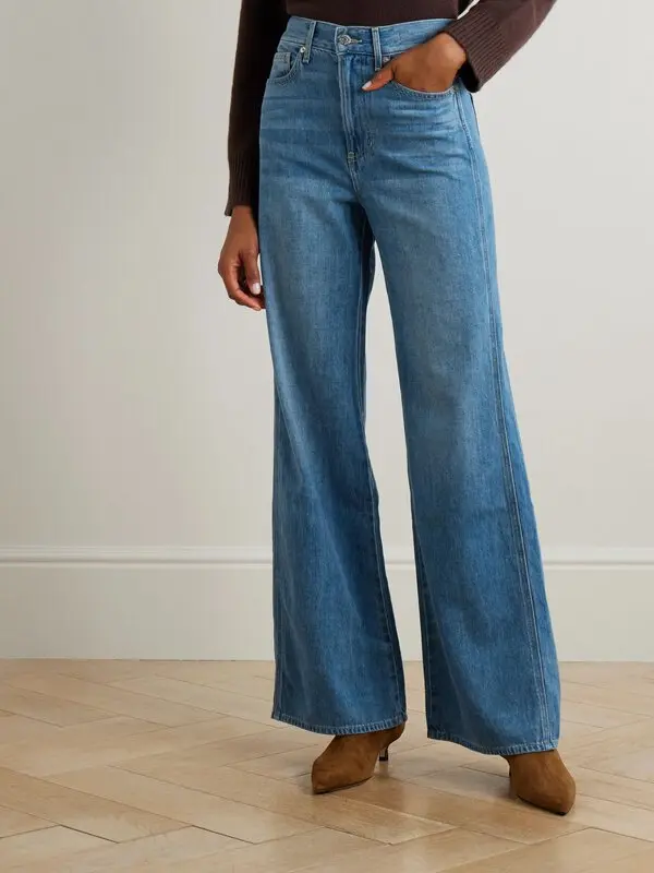 Veronica Beard High-rise Wide-leg Jeans
