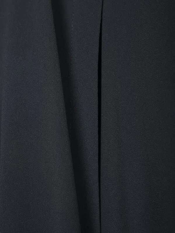 Federica Tosi V-neck Cape Sleeve Blouse With Tie Cuffs - Black