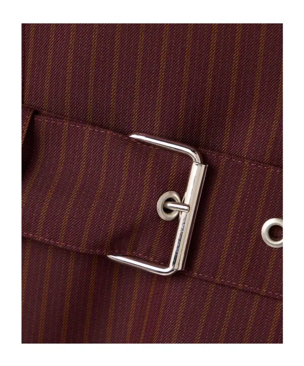 Dries Van Noten Striped Wool Blazer - Wine Red