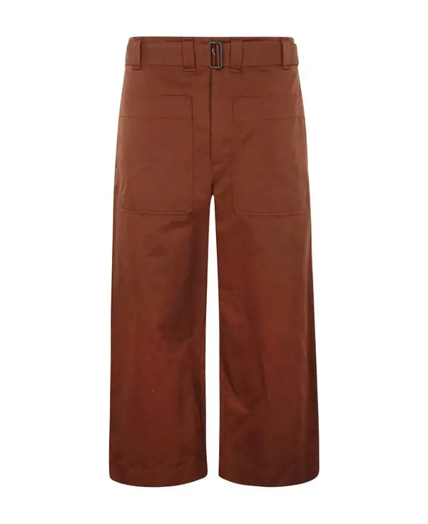 LEMAIRE Cropped Belted Wide-leg Pants