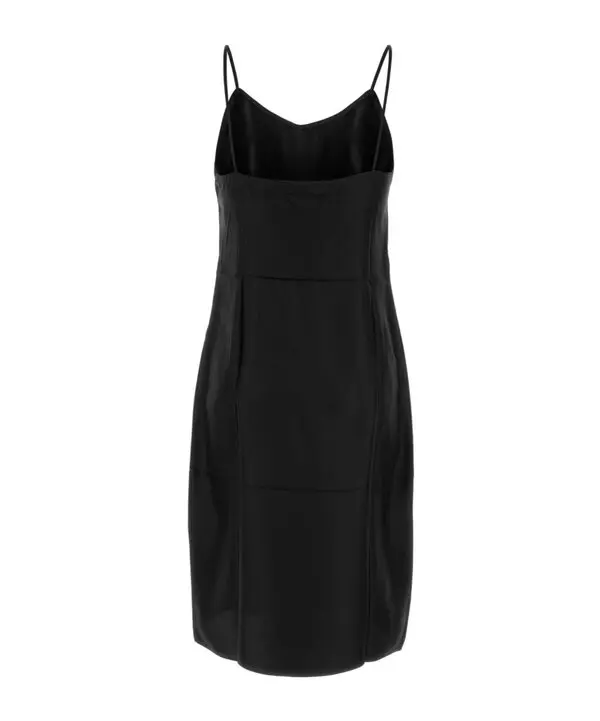 Prada V-neck Sleeveless Midi Dress
