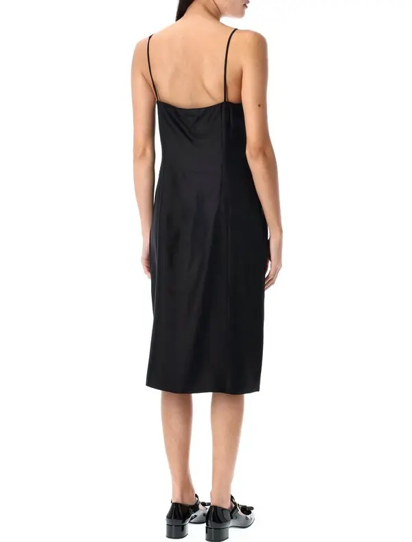 Prada V-neck Sleeveless Midi Dress