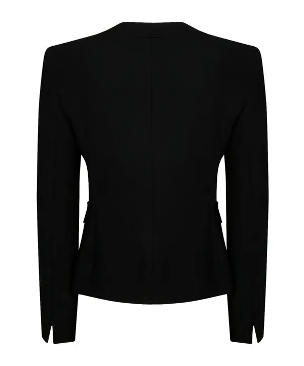 Max Mara Buttoned Crewneck Jacket - Black