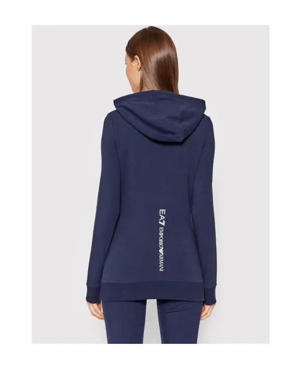EA7 Logo Detail Hoodie - Blue