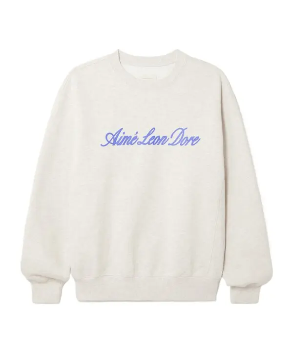 Aimé Leon Dore Logo-print Cotton-jersey Sweatshirt - White