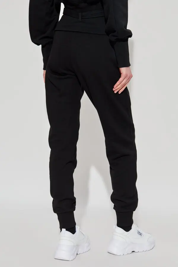 Versace Logo Plaque Drawstring Joggers