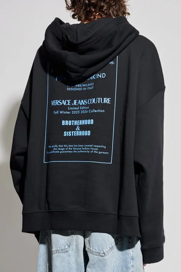 Versace Logo Printed Hoodie