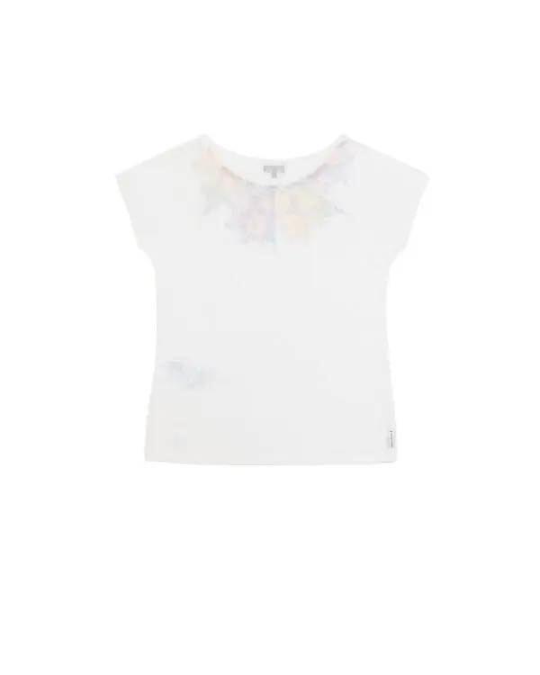 Emporio Armani Printed Round Neck T-shirt - White