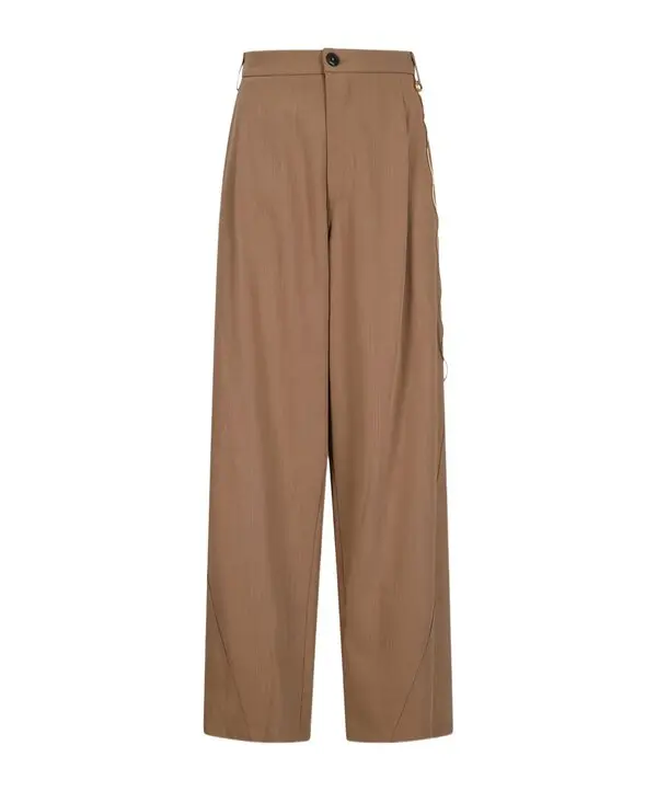 DARKPARK Phebe Wide-leg Chain Detail Trousers - Brown