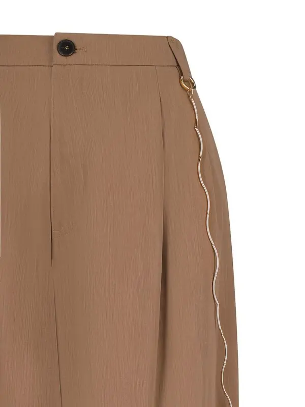 DARKPARK Phebe Wide-leg Chain Detail Trousers - Brown