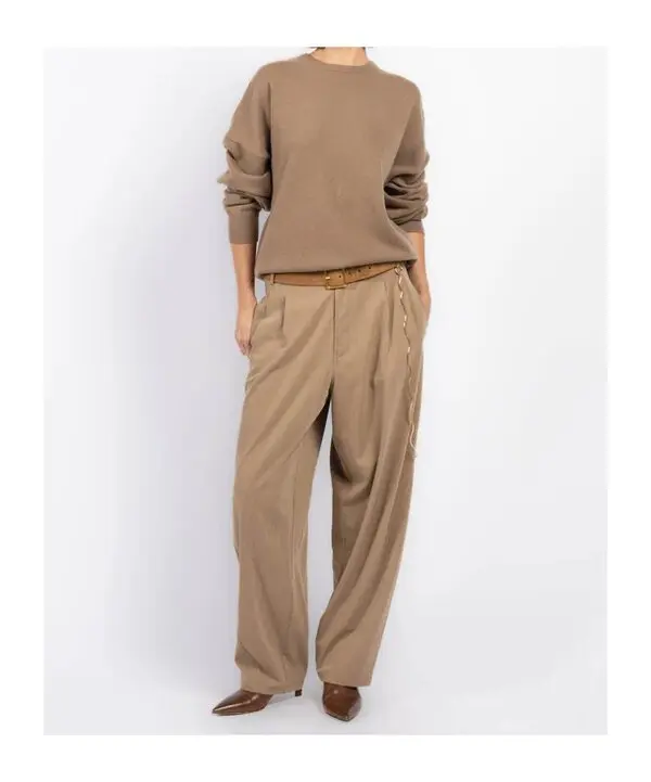 DARKPARK Phebe Wide-leg Chain Detail Trousers - Brown