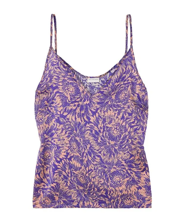 Dries Van Noten Printed Silk-satin Camisole