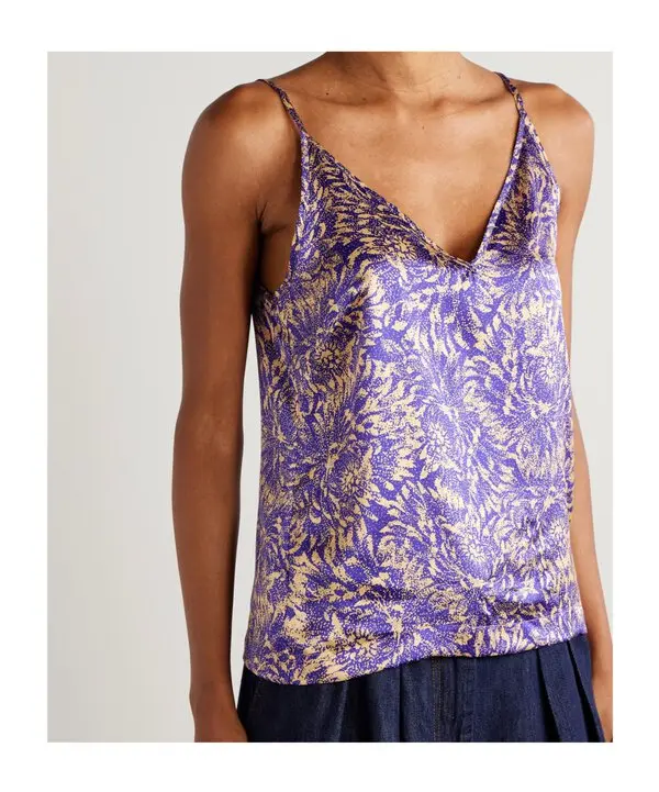 Dries Van Noten Printed Silk-satin Camisole