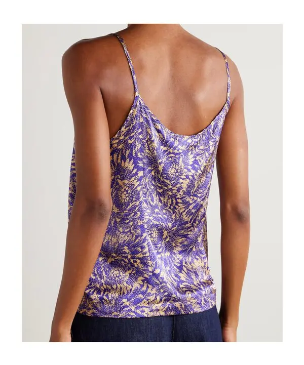 Dries Van Noten Printed Silk-satin Camisole
