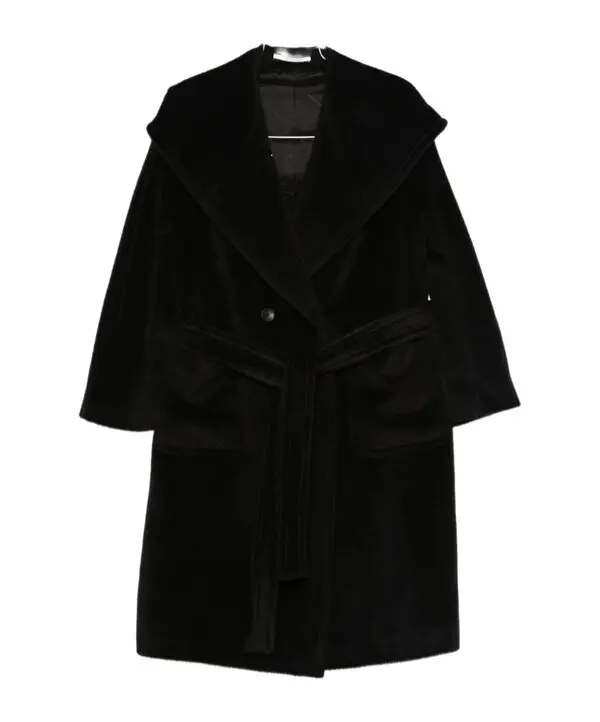 Tagliatore Hooded Belted Coat