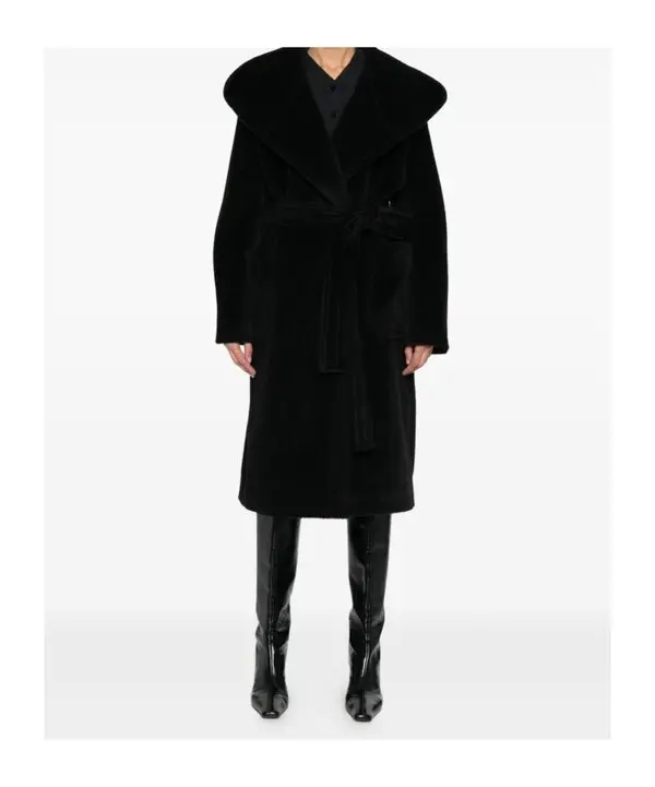 Tagliatore Hooded Belted Coat